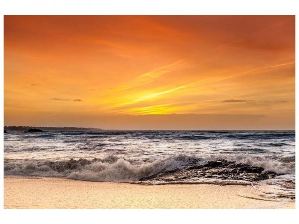 Leinwandbild: SEE MIT SONNENUNTERGANG (Querformat) | LUNAPOINT